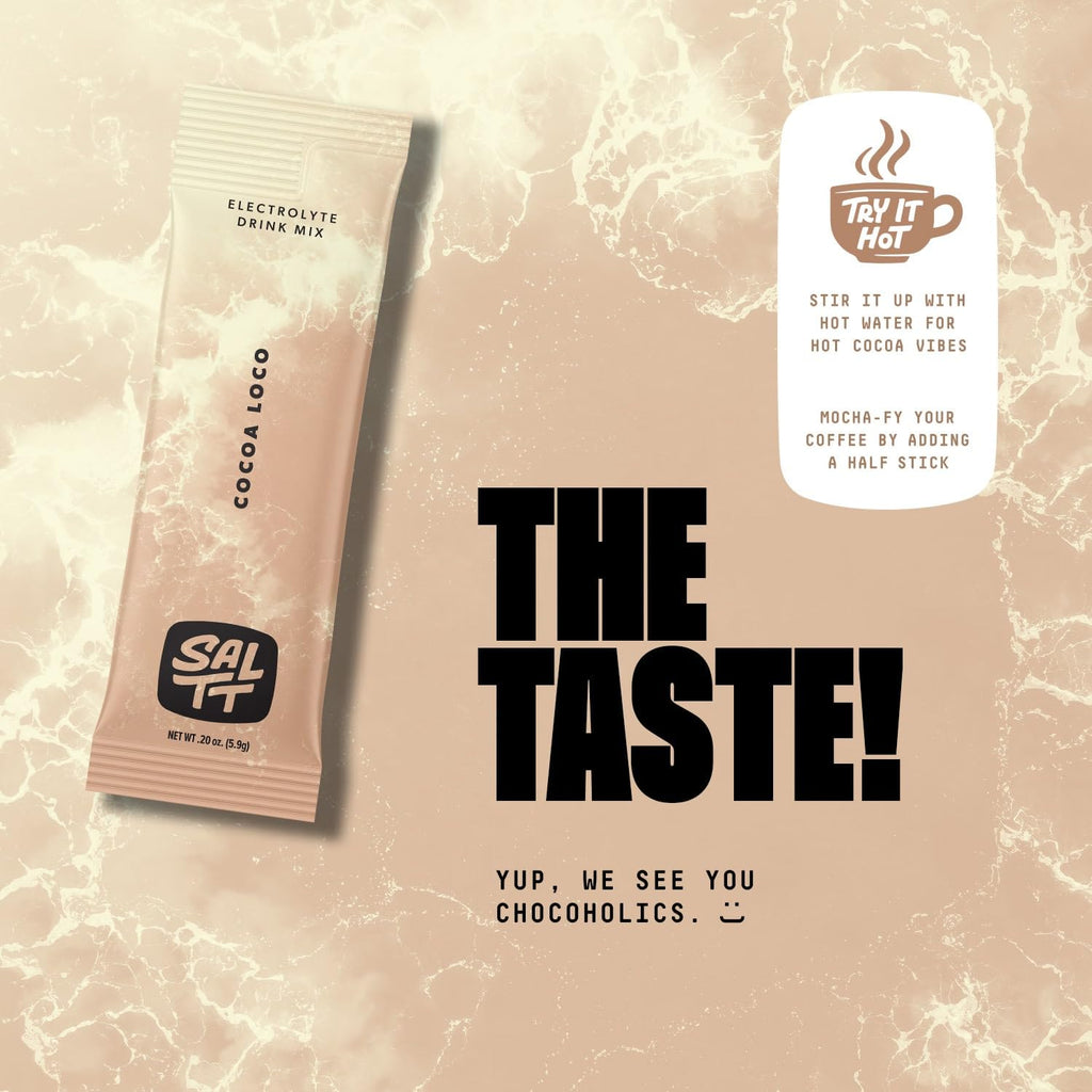 Cocoa Loco flavour electrolyte drink mix
