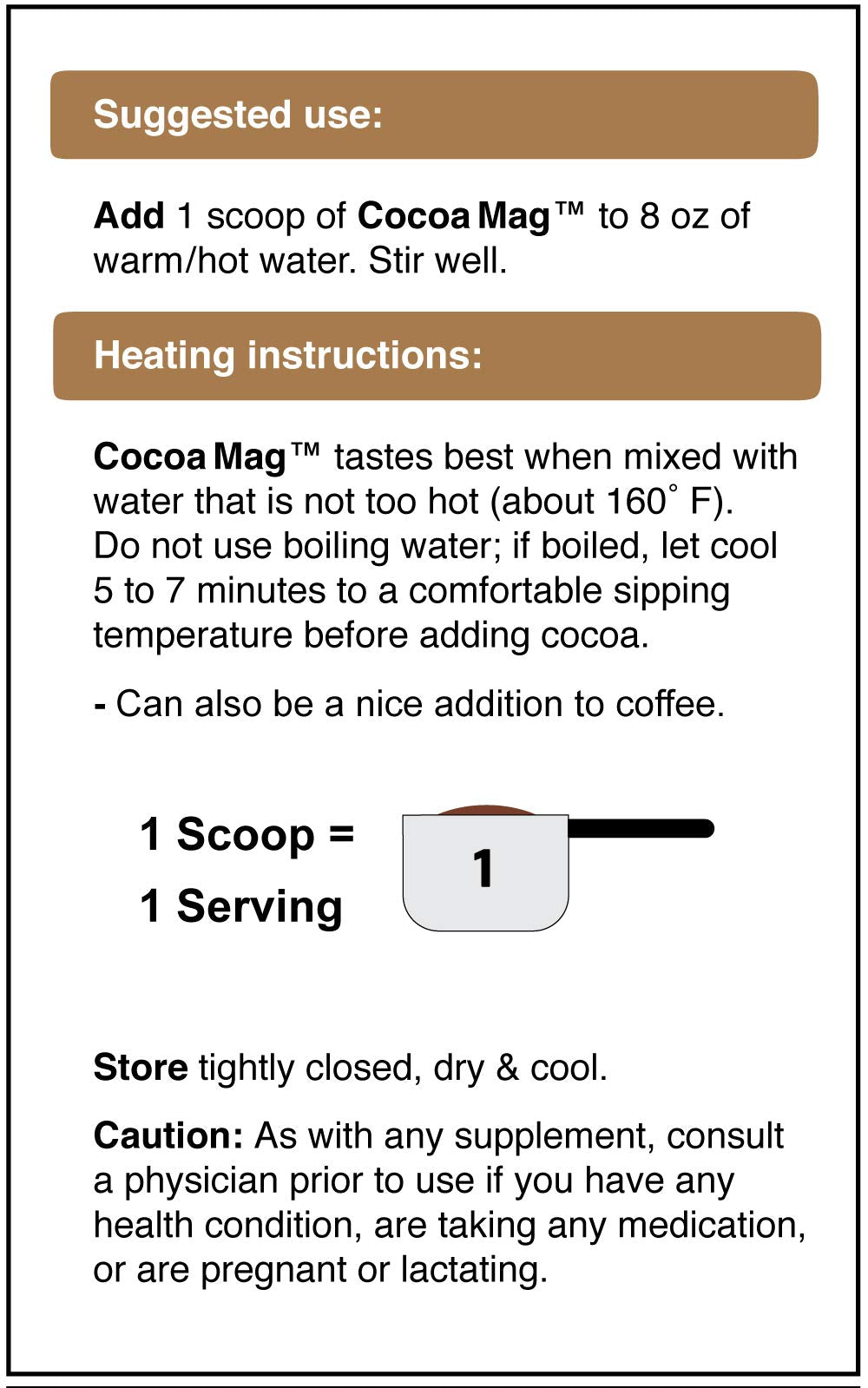 Cocoa Mag magnesium for stress relief