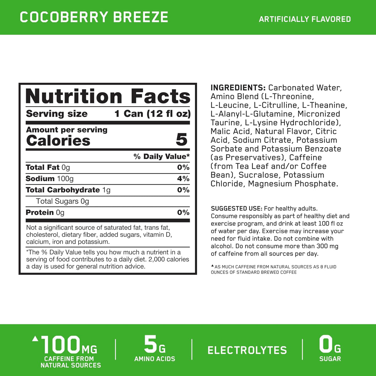 Cocoberry Breeze hydration energy drink