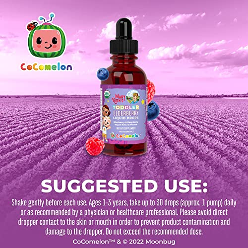 cocomelon elderberry syrup for ages 1-3