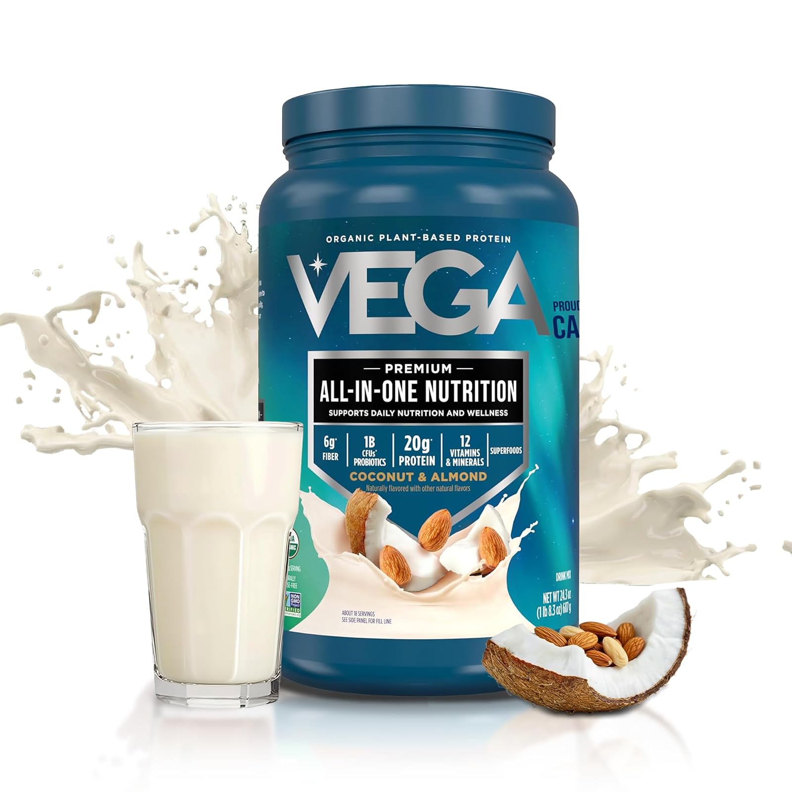 Coconut almond plant based protein