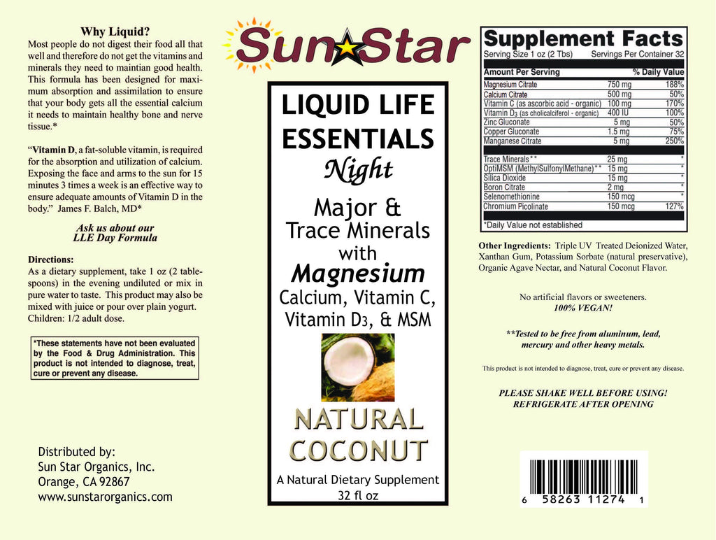 Coconut flavour blended vitamin supplements
