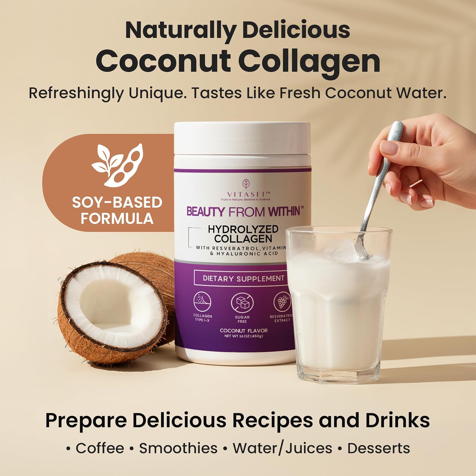 coconut flavour collagen for beauty
