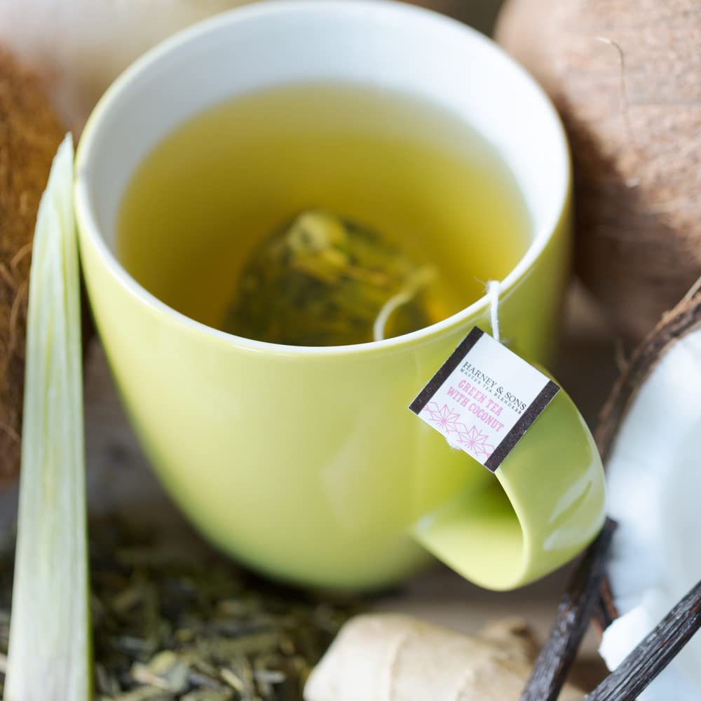 coconut infused green tea bags