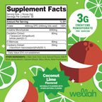 Coconut lime creatine monohydrate supplement