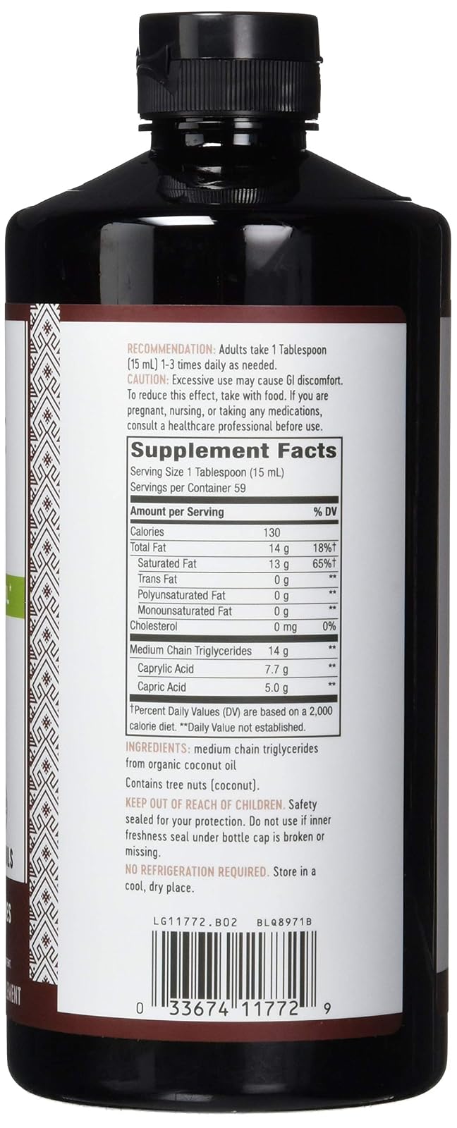 Coconut MCT oil for keto diet