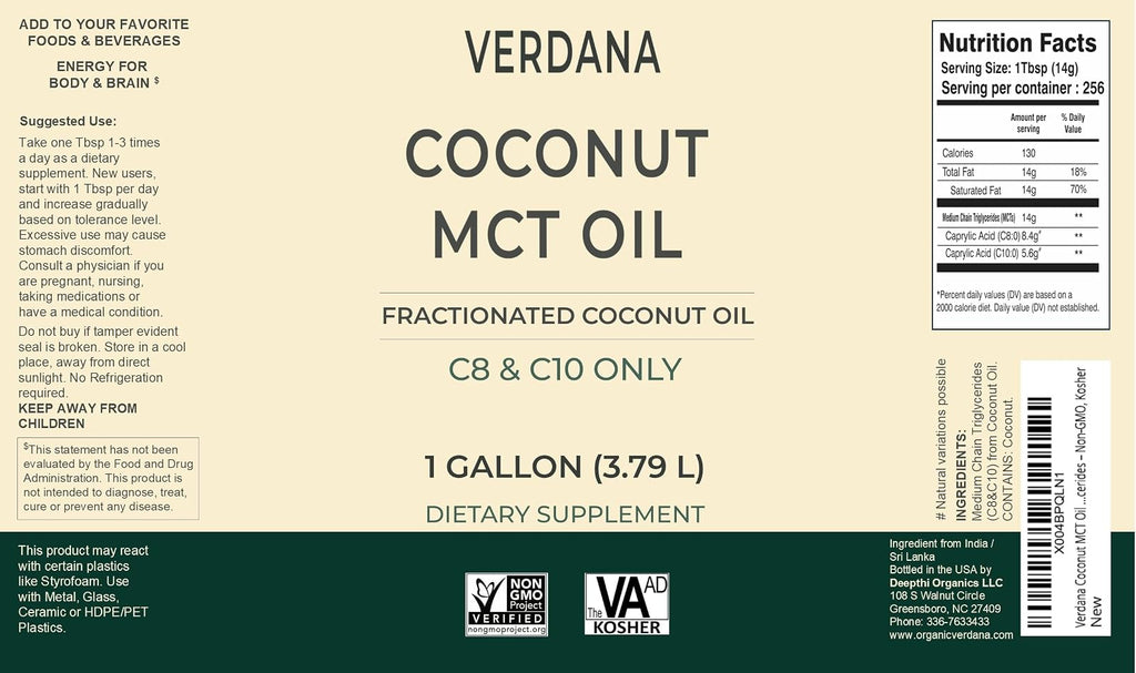 Coconut MCT oil for keto diet