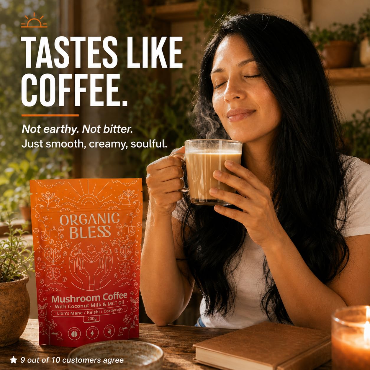 coconut milk mushroom coffee blend