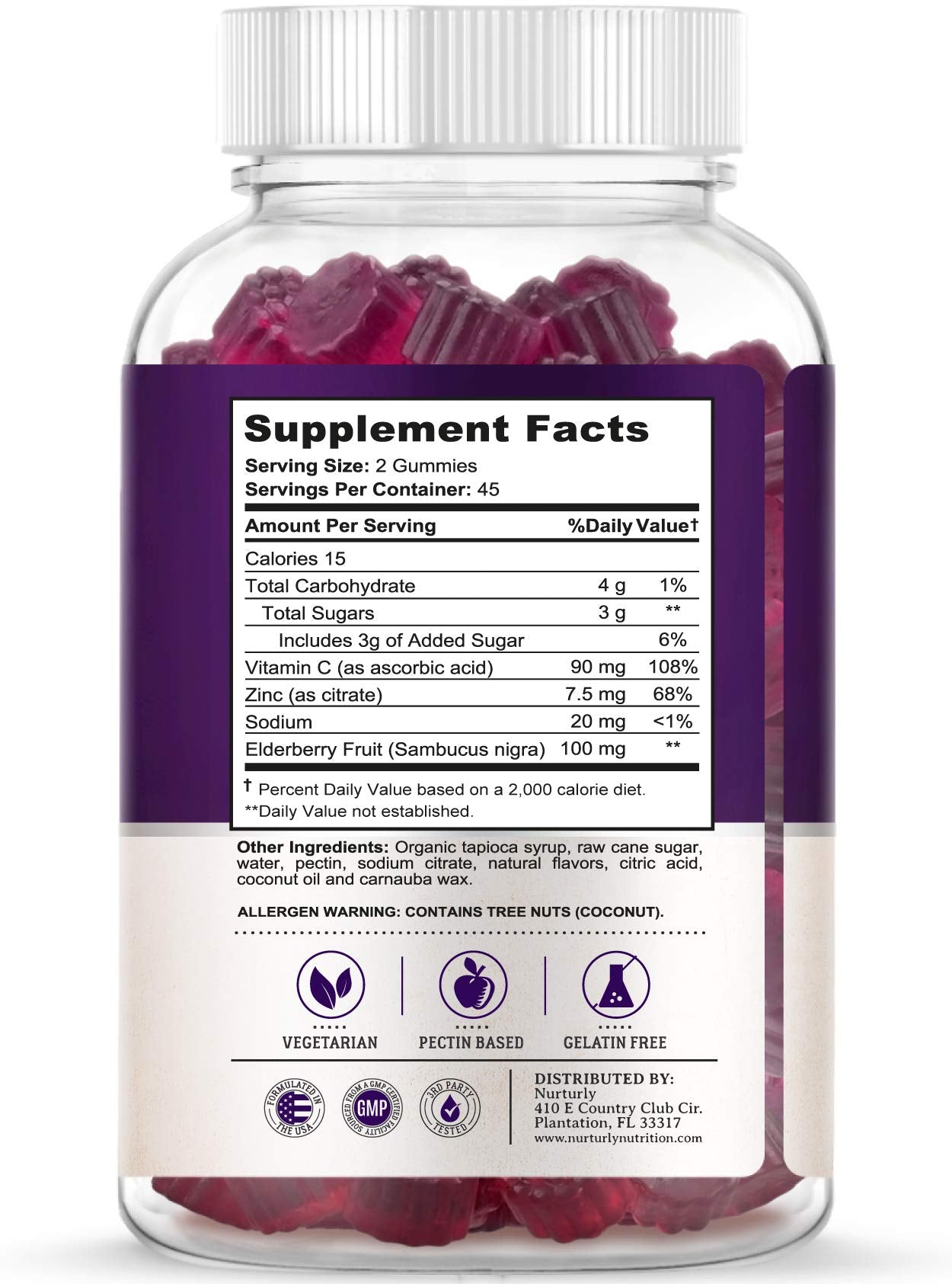 coconut oil infused elderberry gummies
