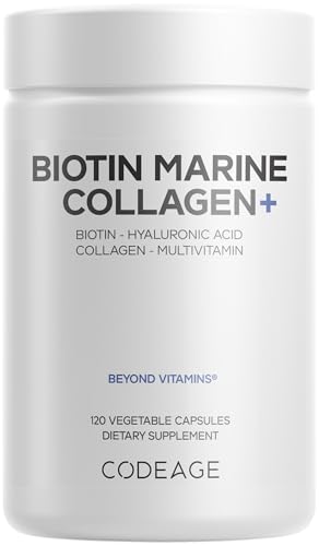 Codeage biotin marine collagen capsules