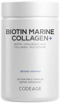 Codeage biotin marine collagen capsules