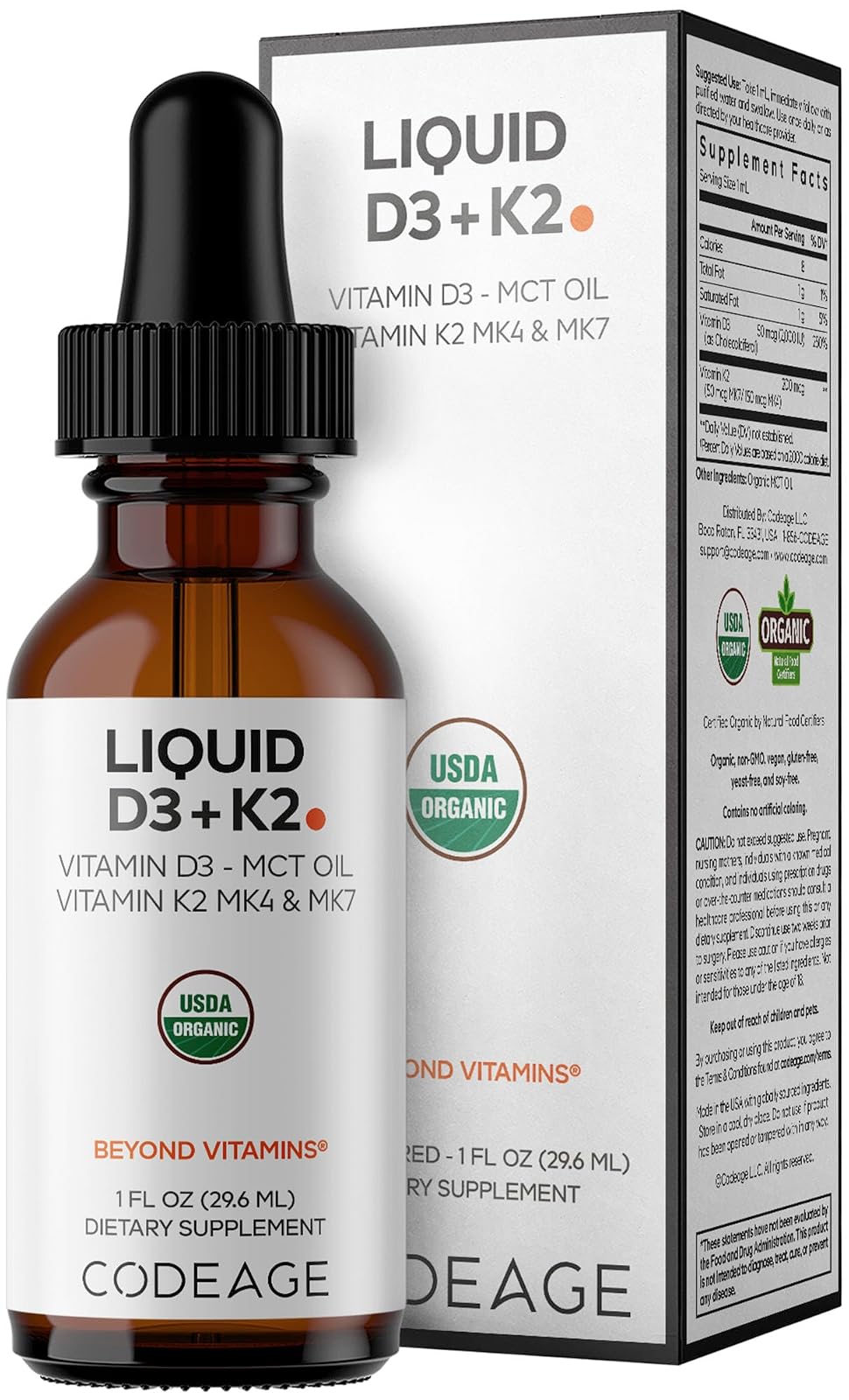 Codeage Liquid D3 K2 supplement