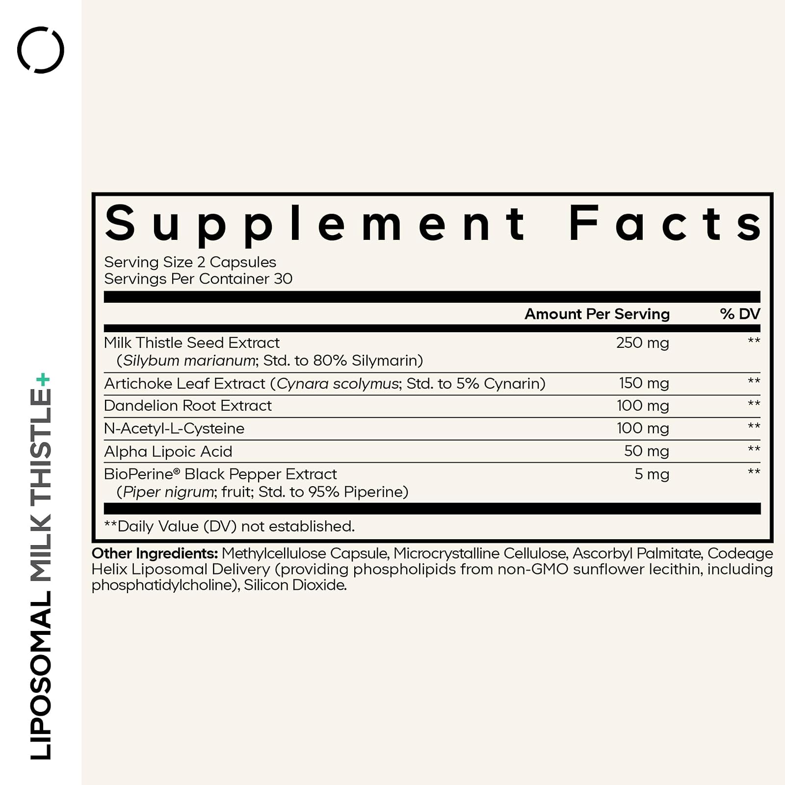 Codeage milk thistle liver support