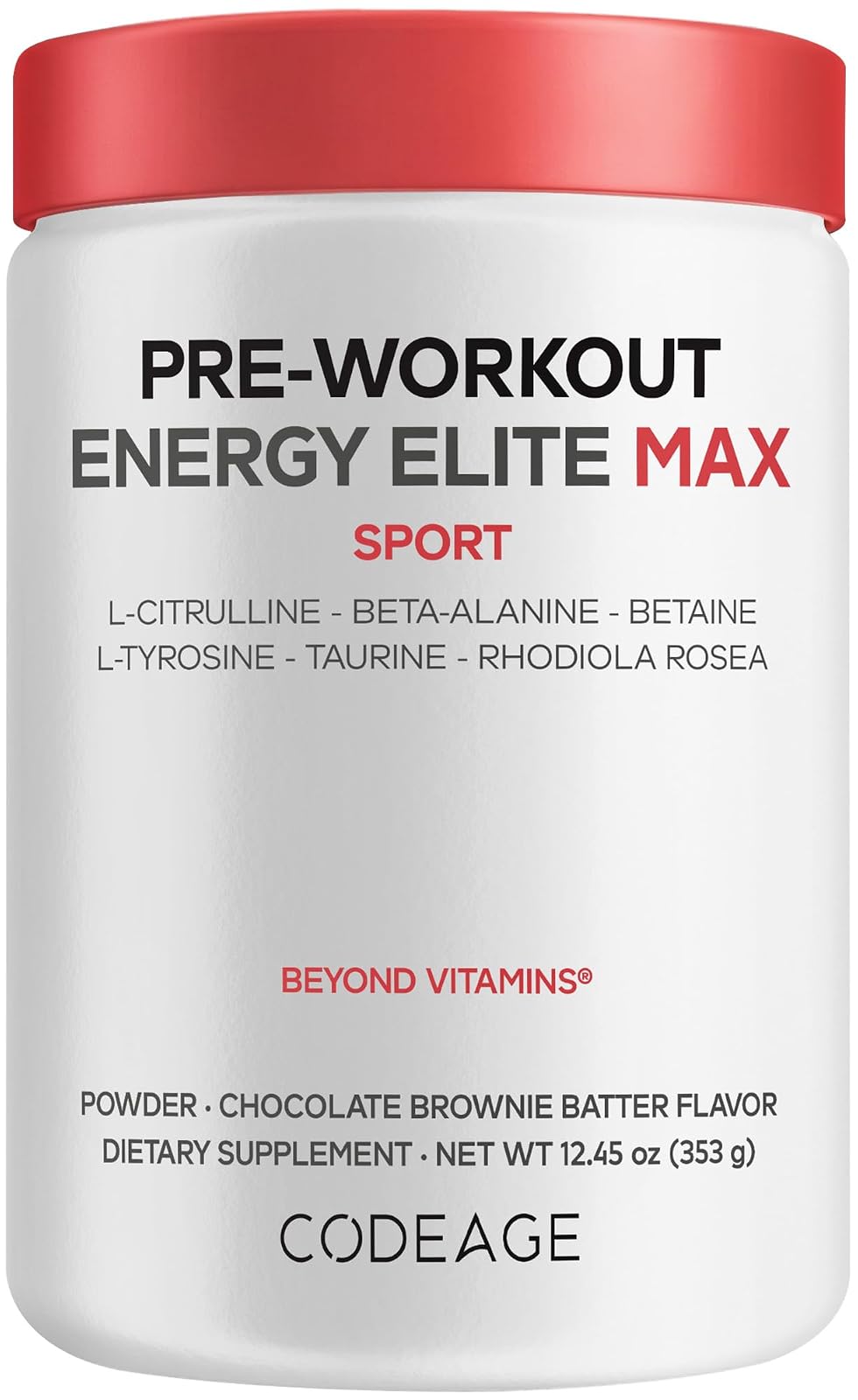 Codeage pre-workout powder for energy