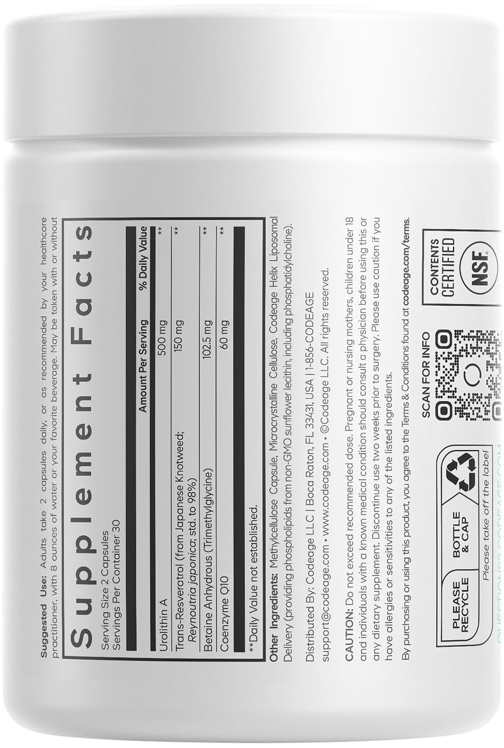 Codeage Urolithin A for enhanced wellness