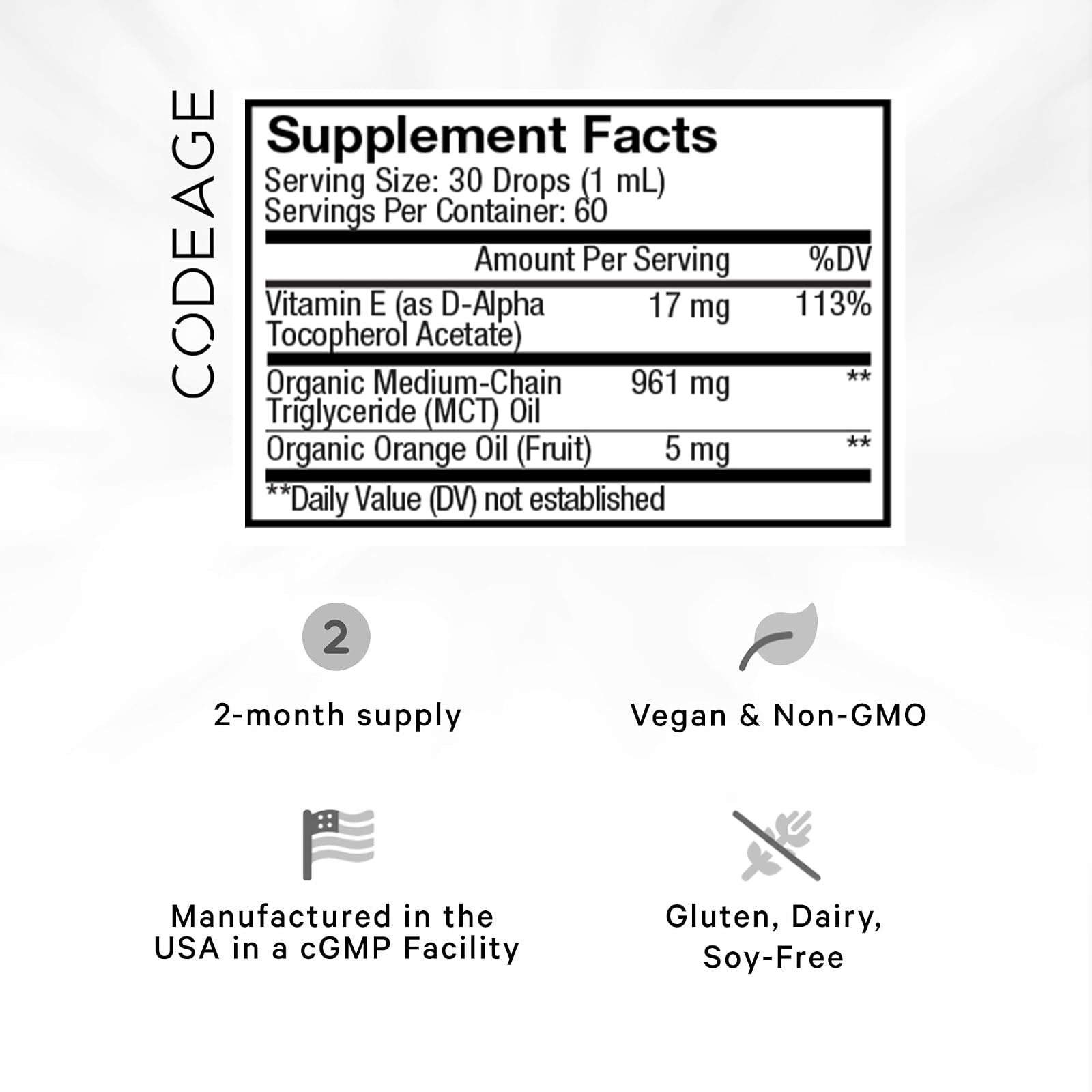 Codeage vitamin e for skin health