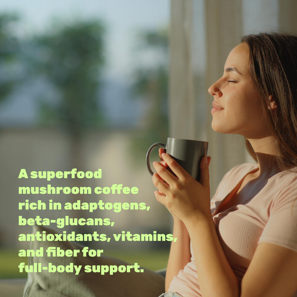 coffee enriched with adaptogenic mushrooms