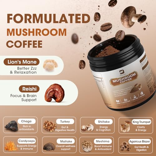 coffee with lion's mane mushrooms