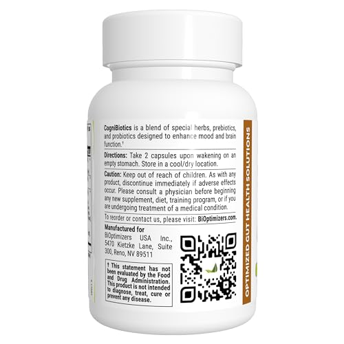 Cognibiotics for improved cognitive health