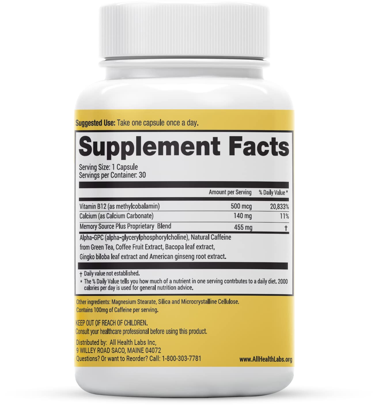 Cognigen mineral blend for cognitive function