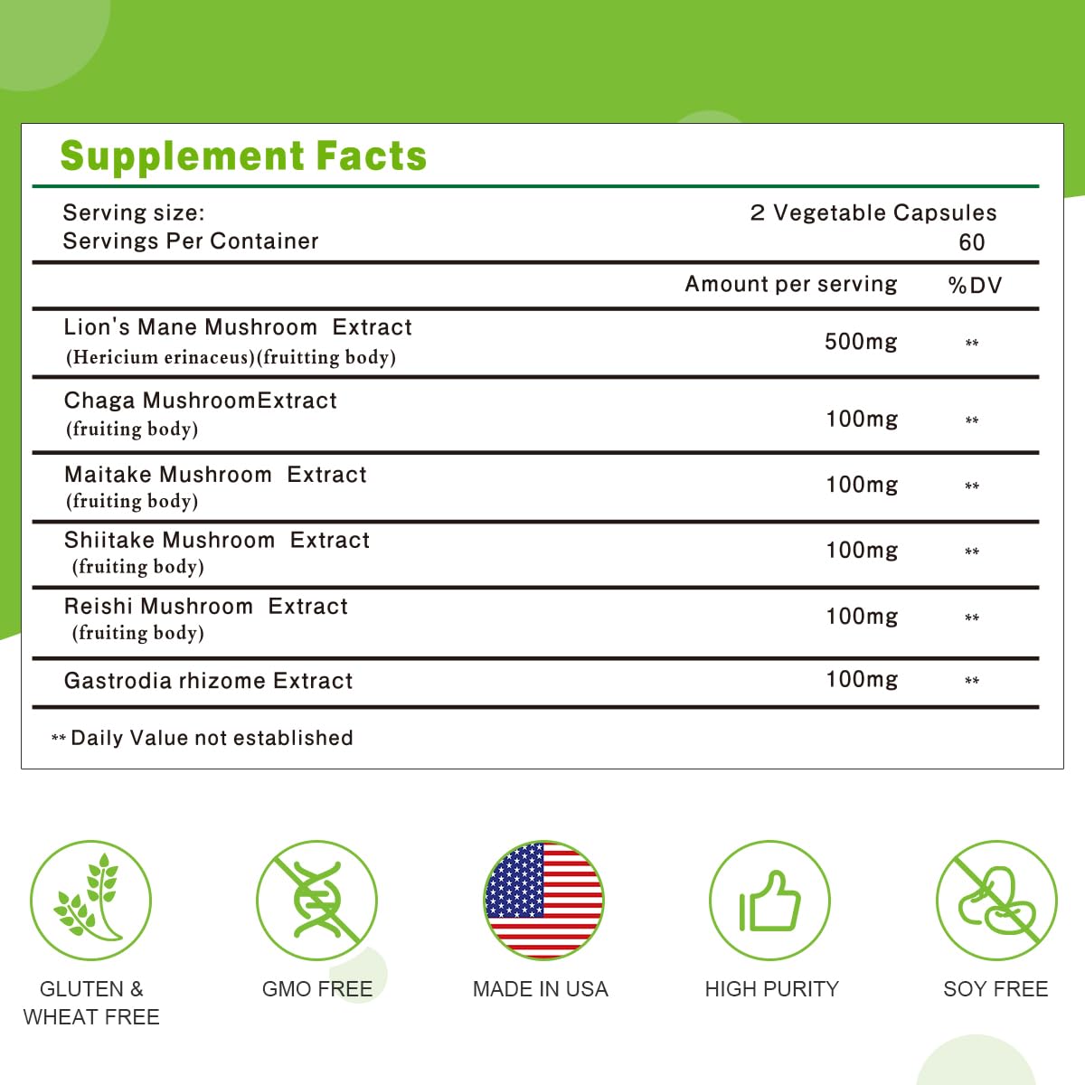 Cognitive booster Lion's Mane blend