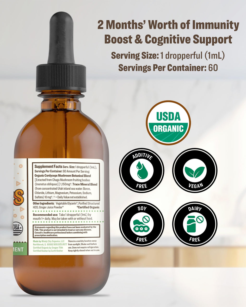 Cognitive enhancement mushroom tincture