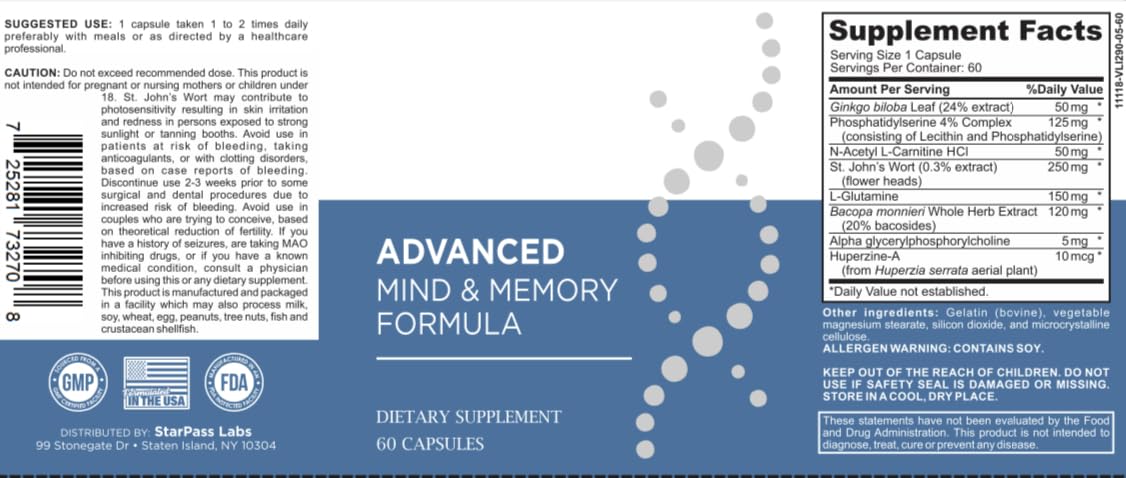 cognitive enhancement vitamin supplement