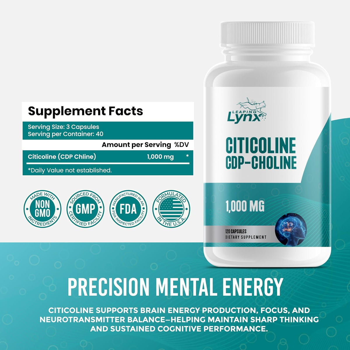Cognitive enhancement with Citicoline capsules