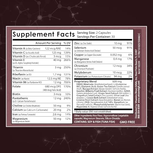 Cognitive enhancement with Rawleigh vitamins
