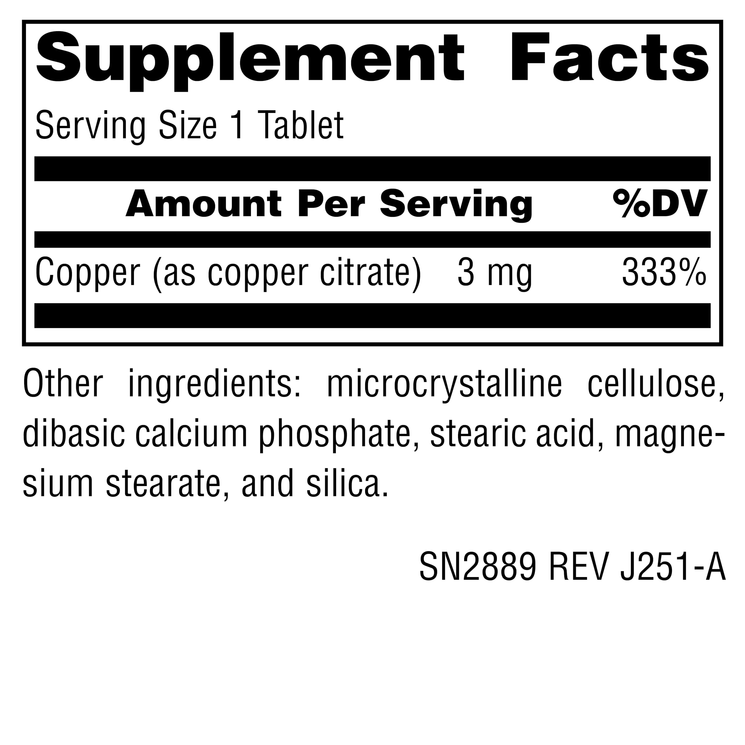 Cognitive function support with copper