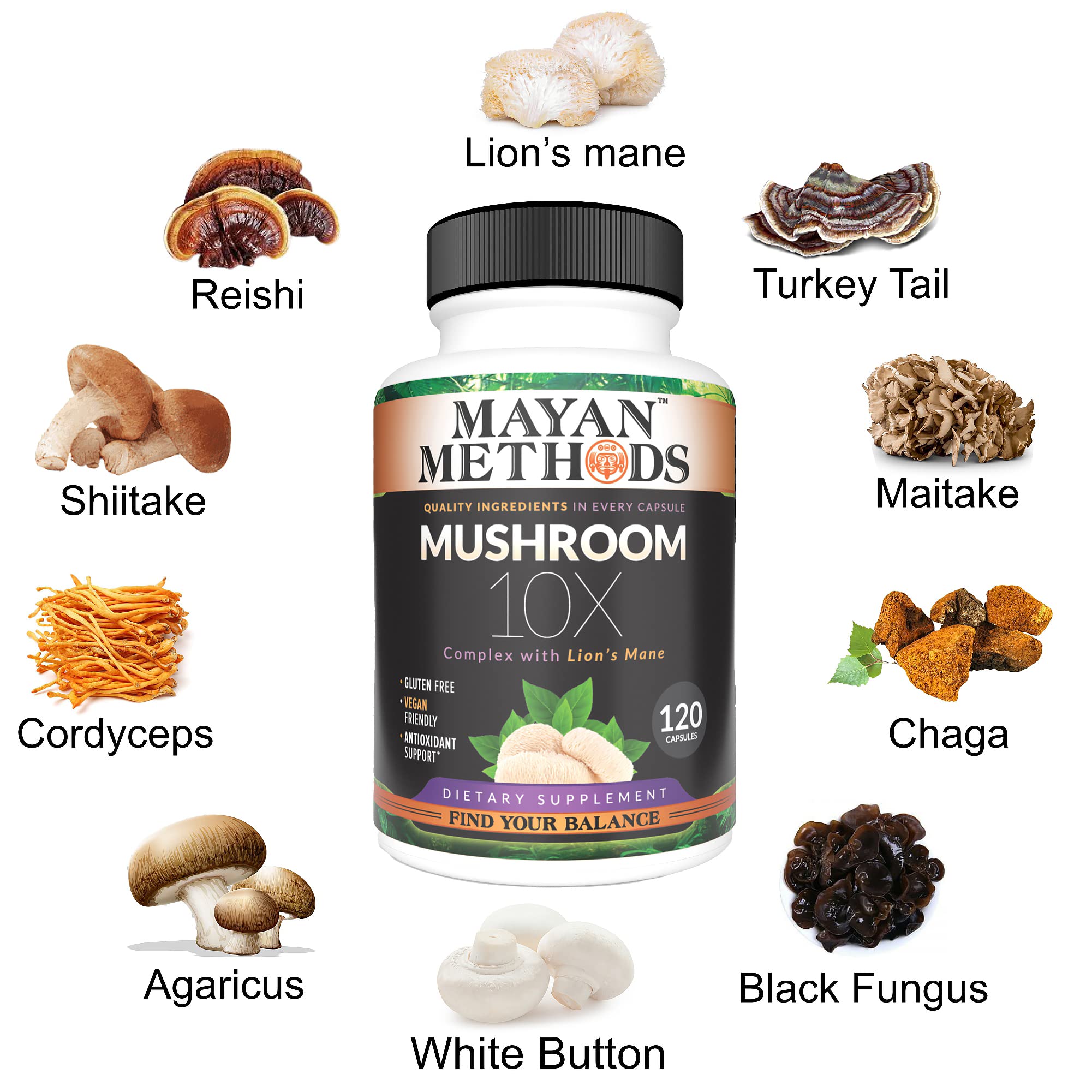 cognitive health mushroom capsules