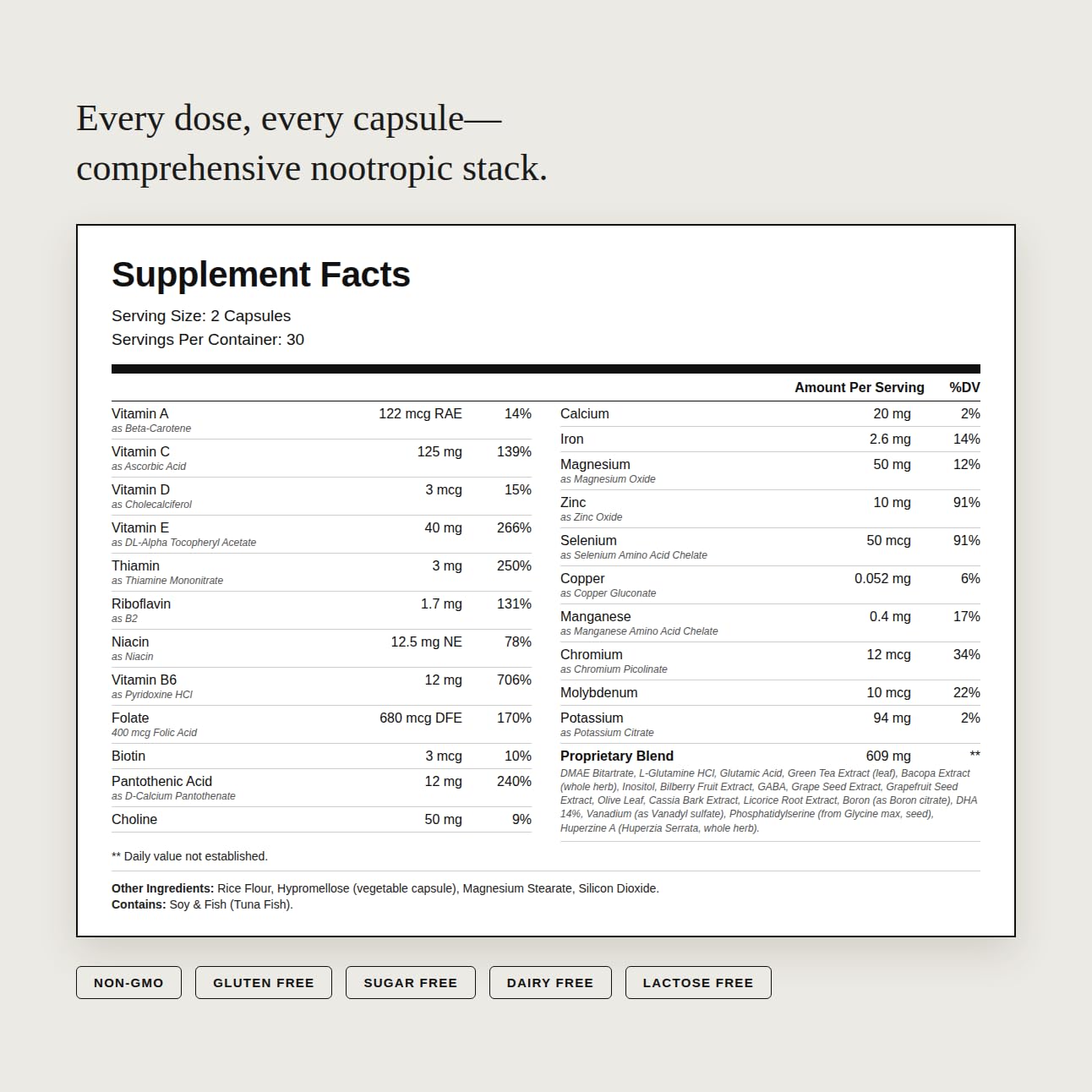 Cognitive Max multivitamin for men