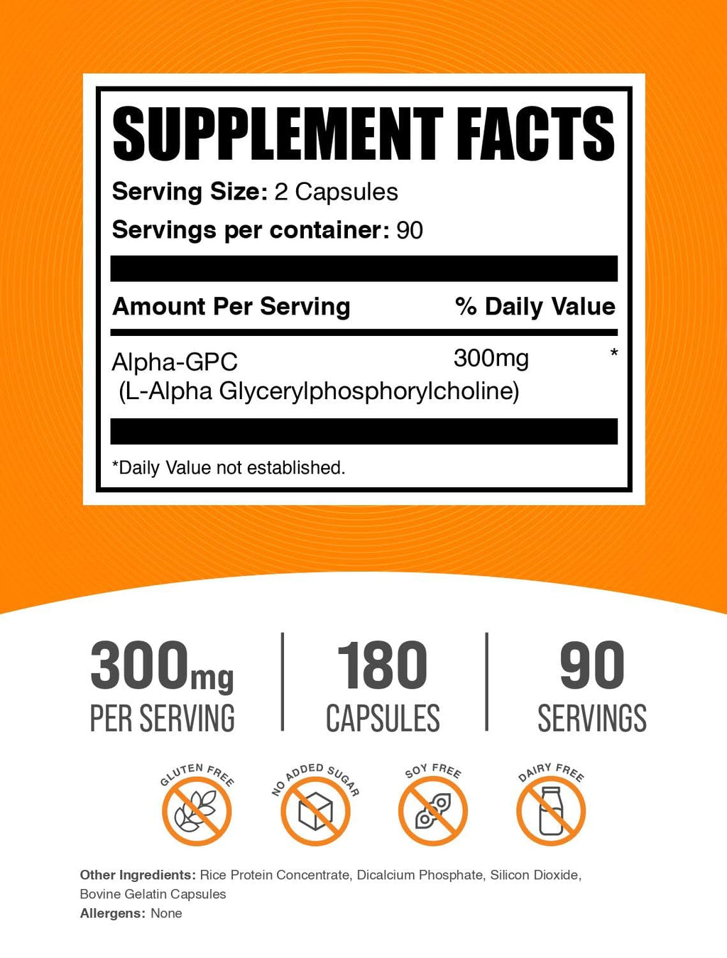 Cognitive support Alpha GPC 300 mg