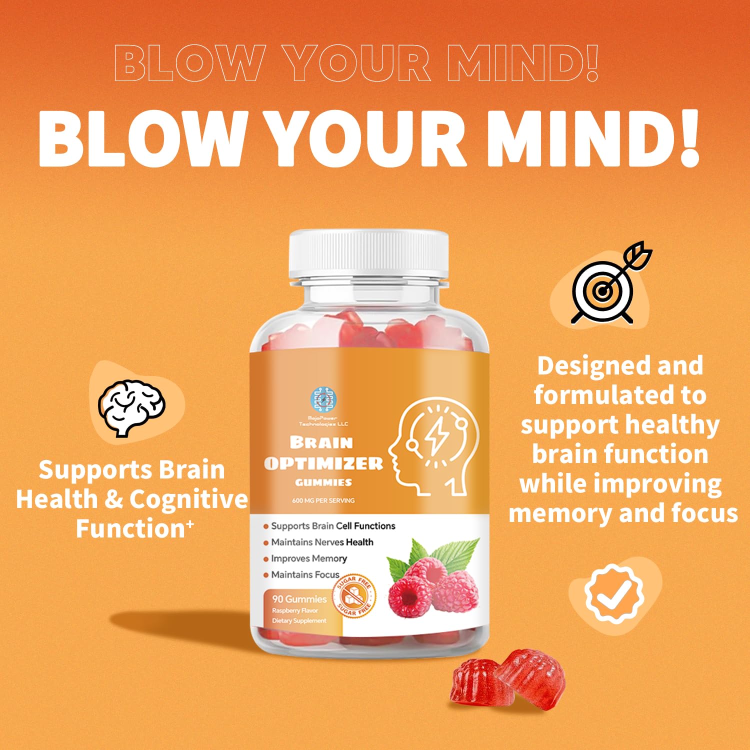 Cognitive support gummy vitamins