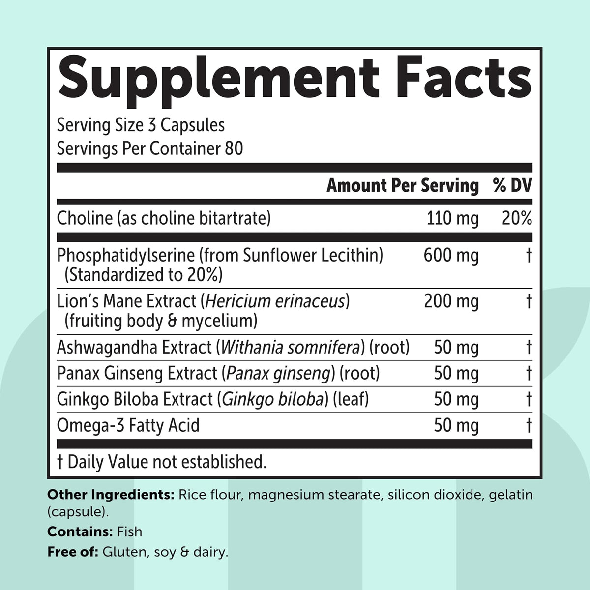 Cognitive support multivitamin formula