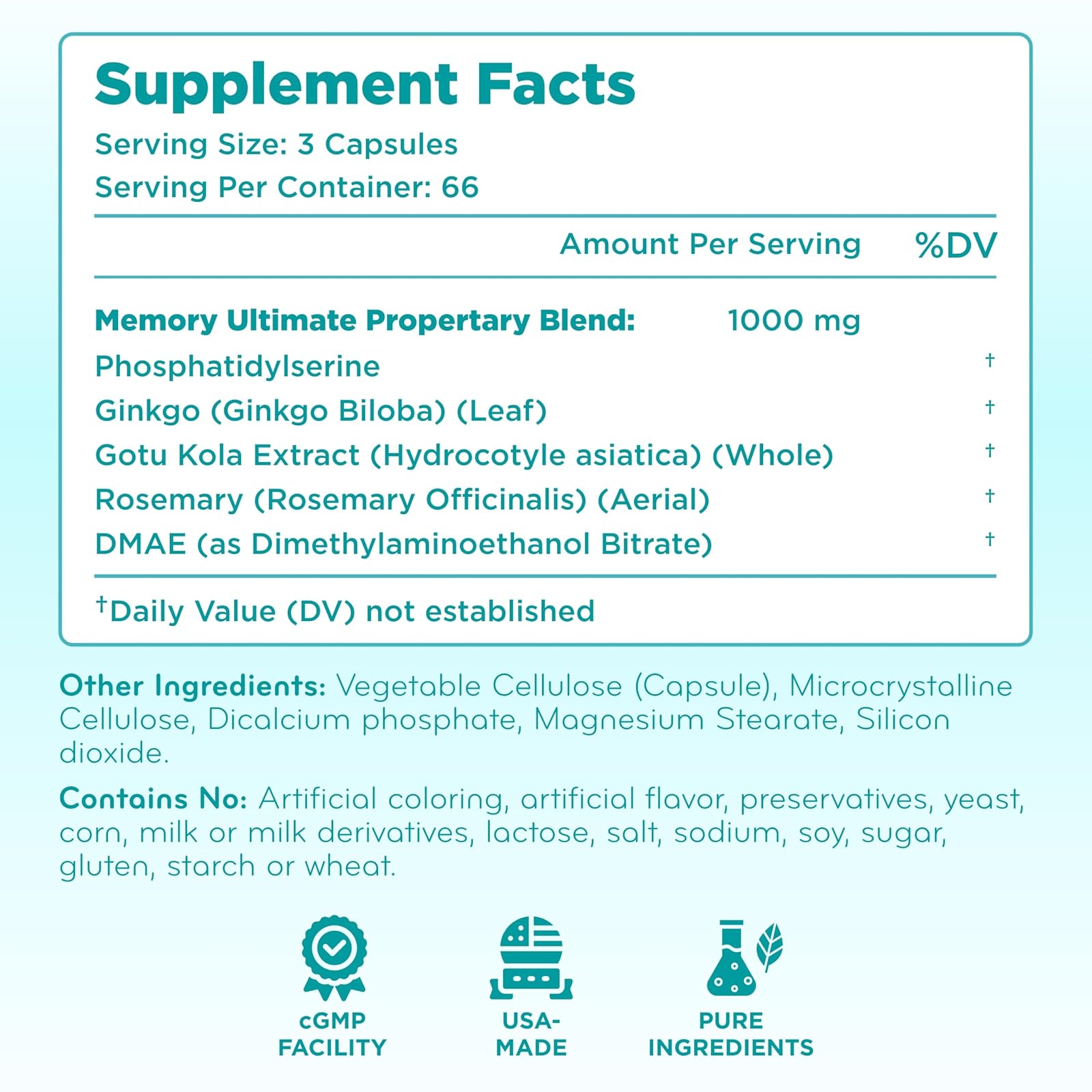 Cognitive support multivitamins for focus