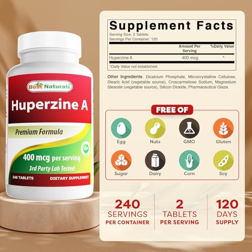 Cognitive support with Huperzine A
