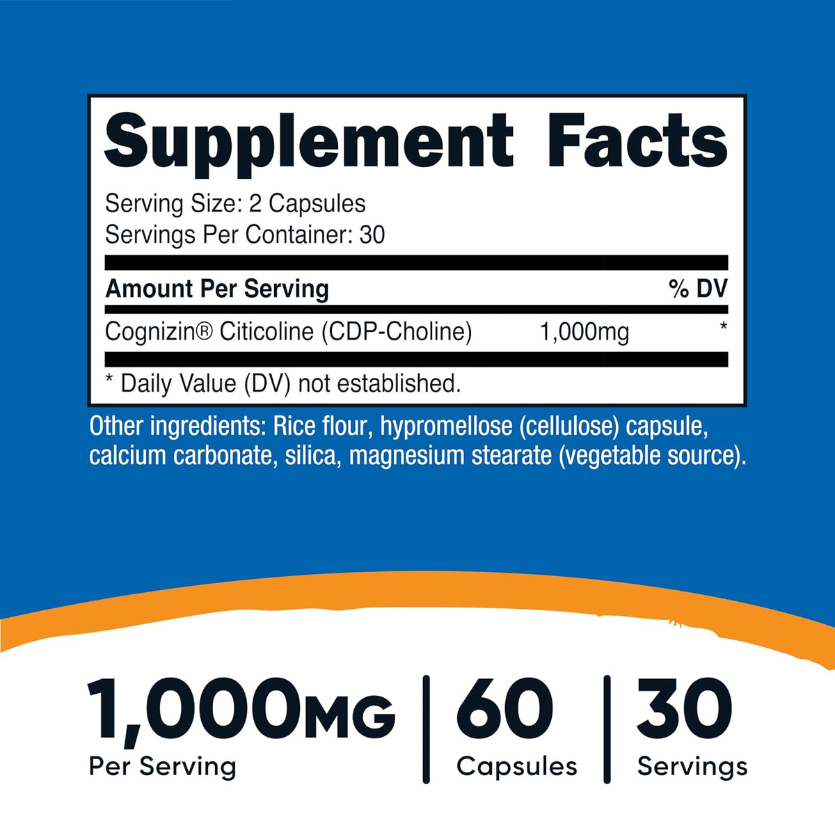 Cognizin Citicoline 1000 mg energy support