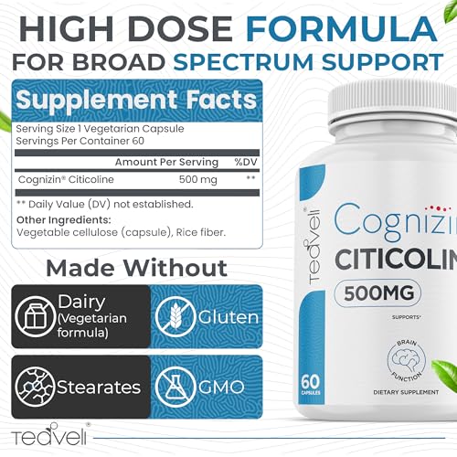 Cognizin Citicoline 500 mg for enhanced focus