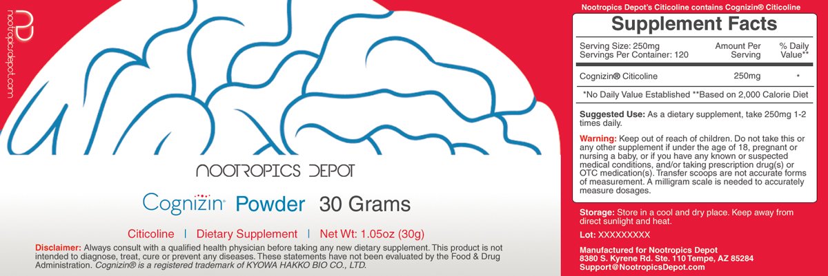 Cognizin Citicoline Powder energy booster