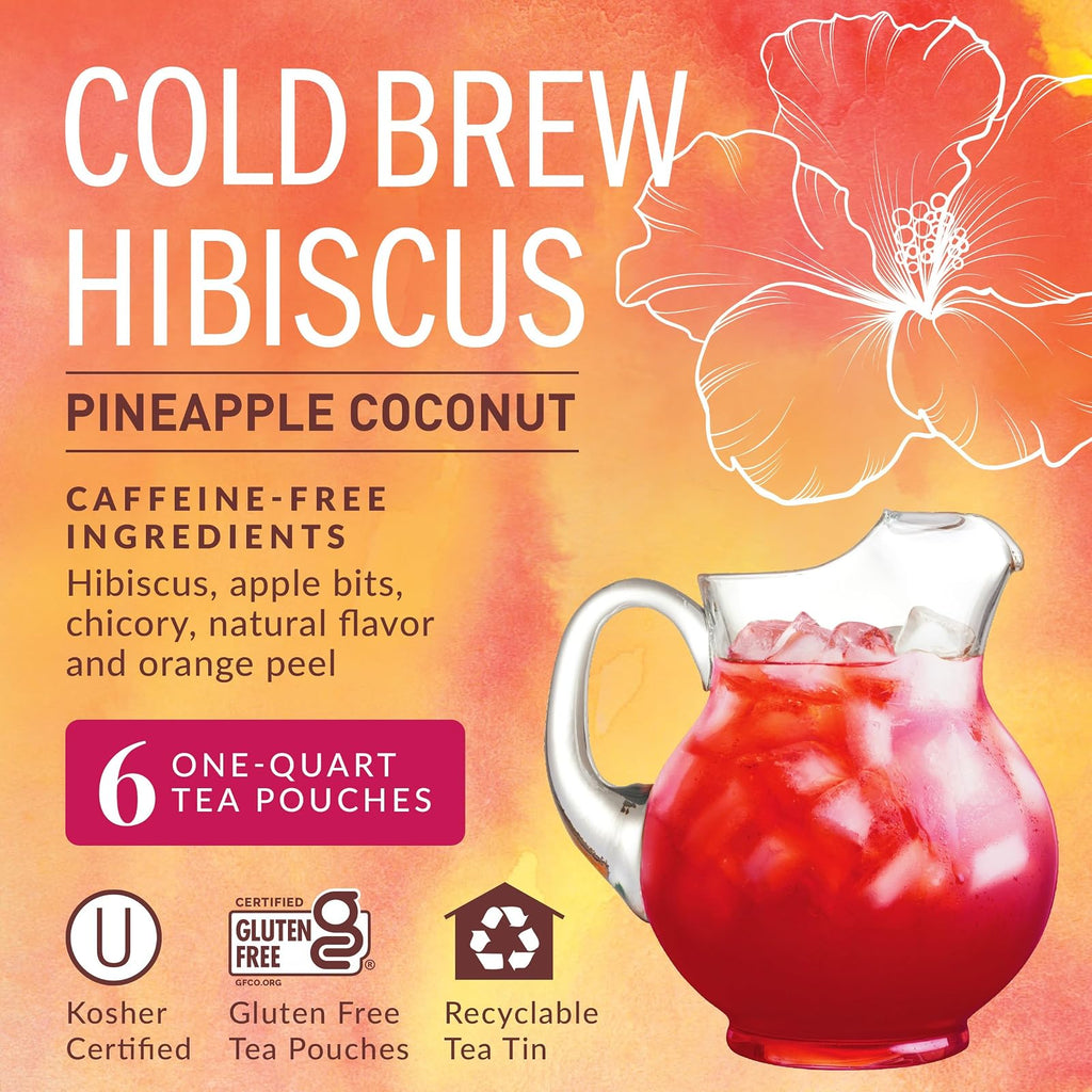 cold brew hibiscus tea for summer