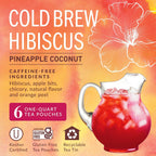 cold brew hibiscus tea for summer