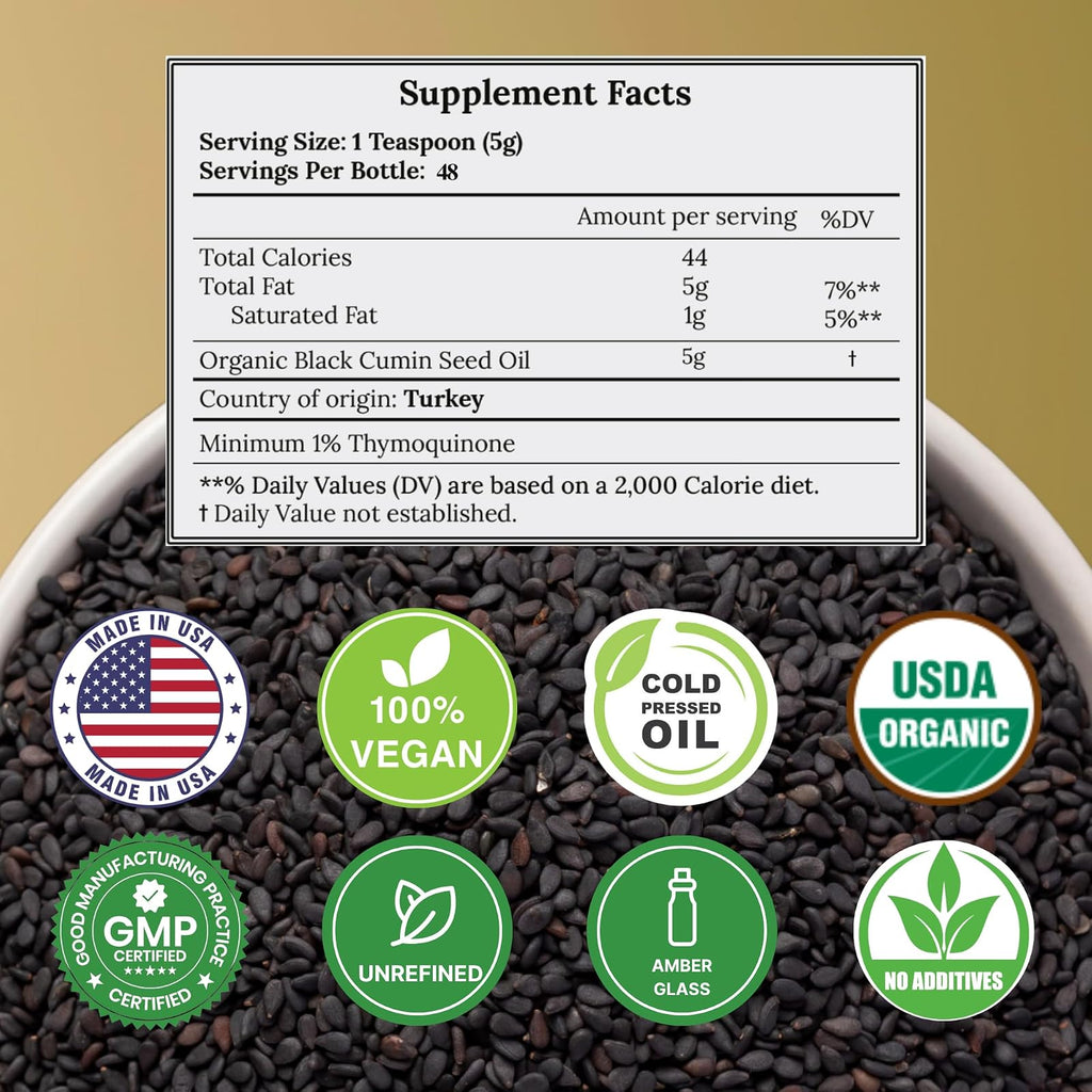 cold pressed black seed oil extract