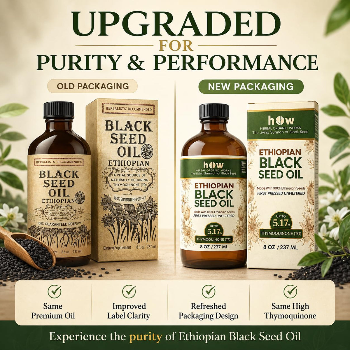 Cold pressed black seed oil