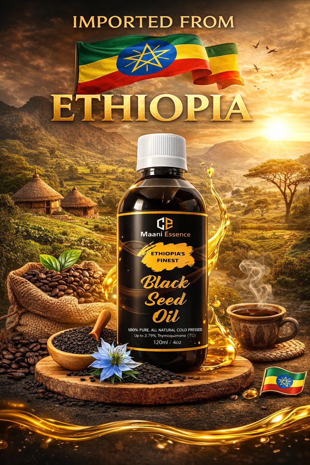 Cold pressed black seed oil
