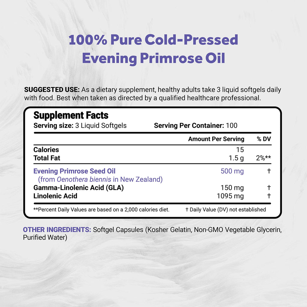 cold-pressed evening primrose oil capsules