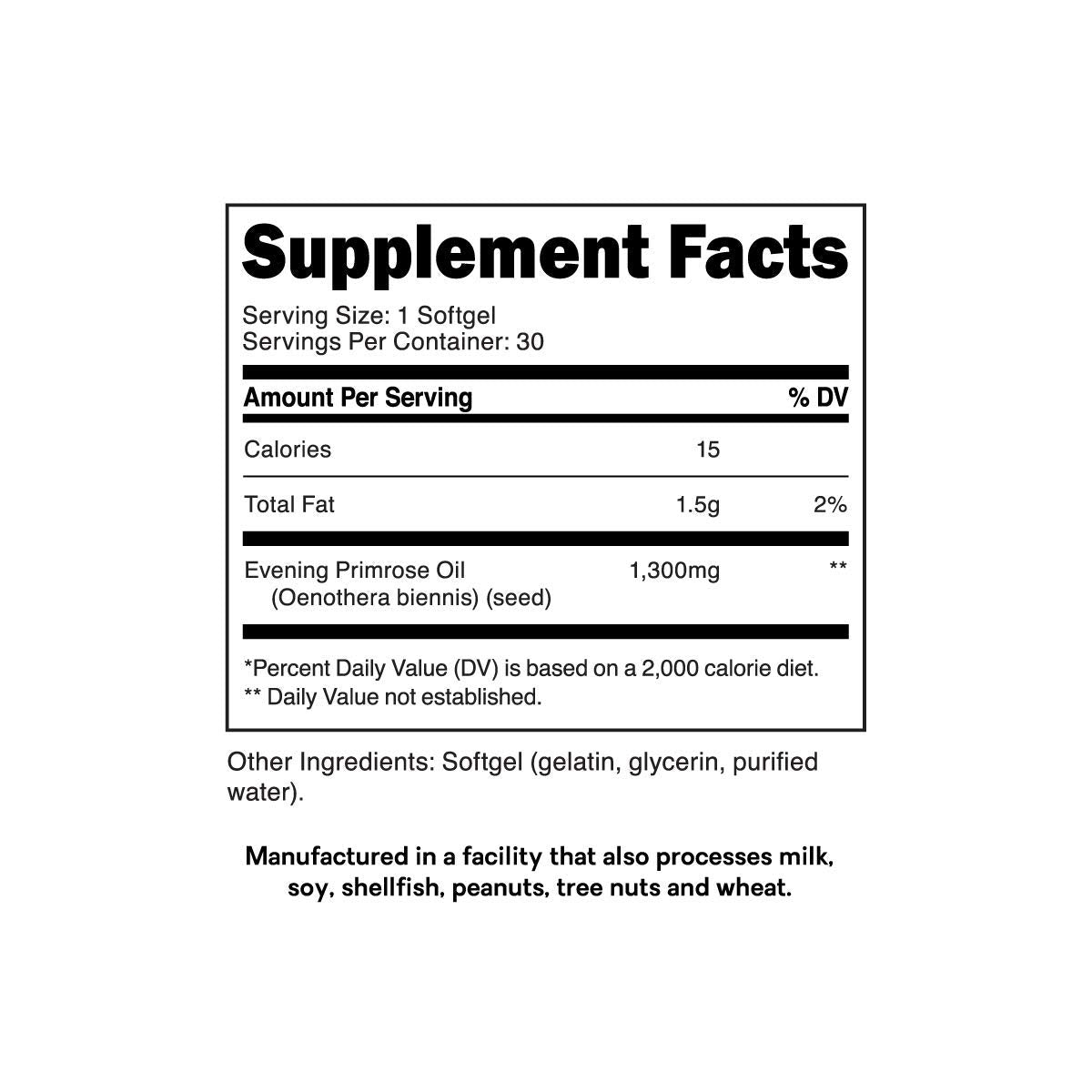 cold pressed evening primrose supplement