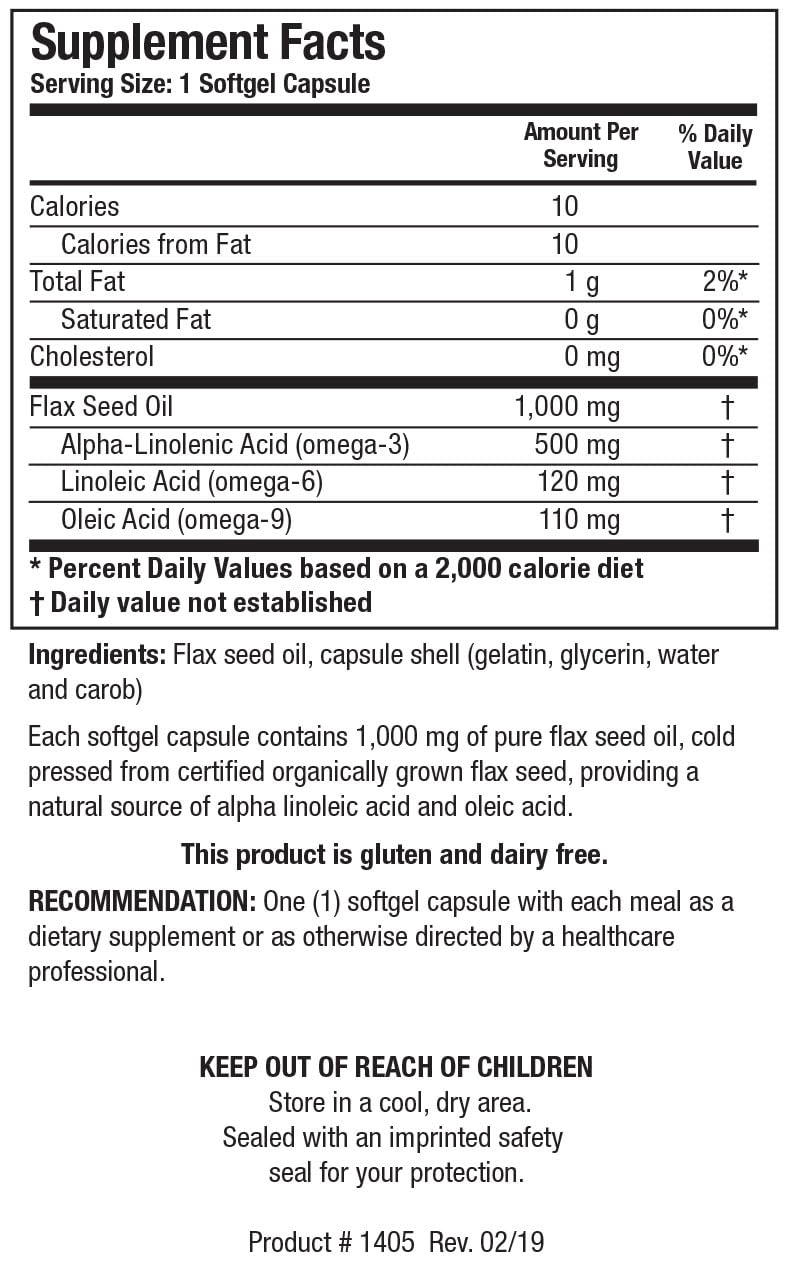 cold pressed flax seed oil