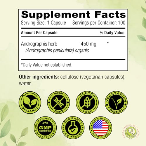 cold prevention with organic andrographis