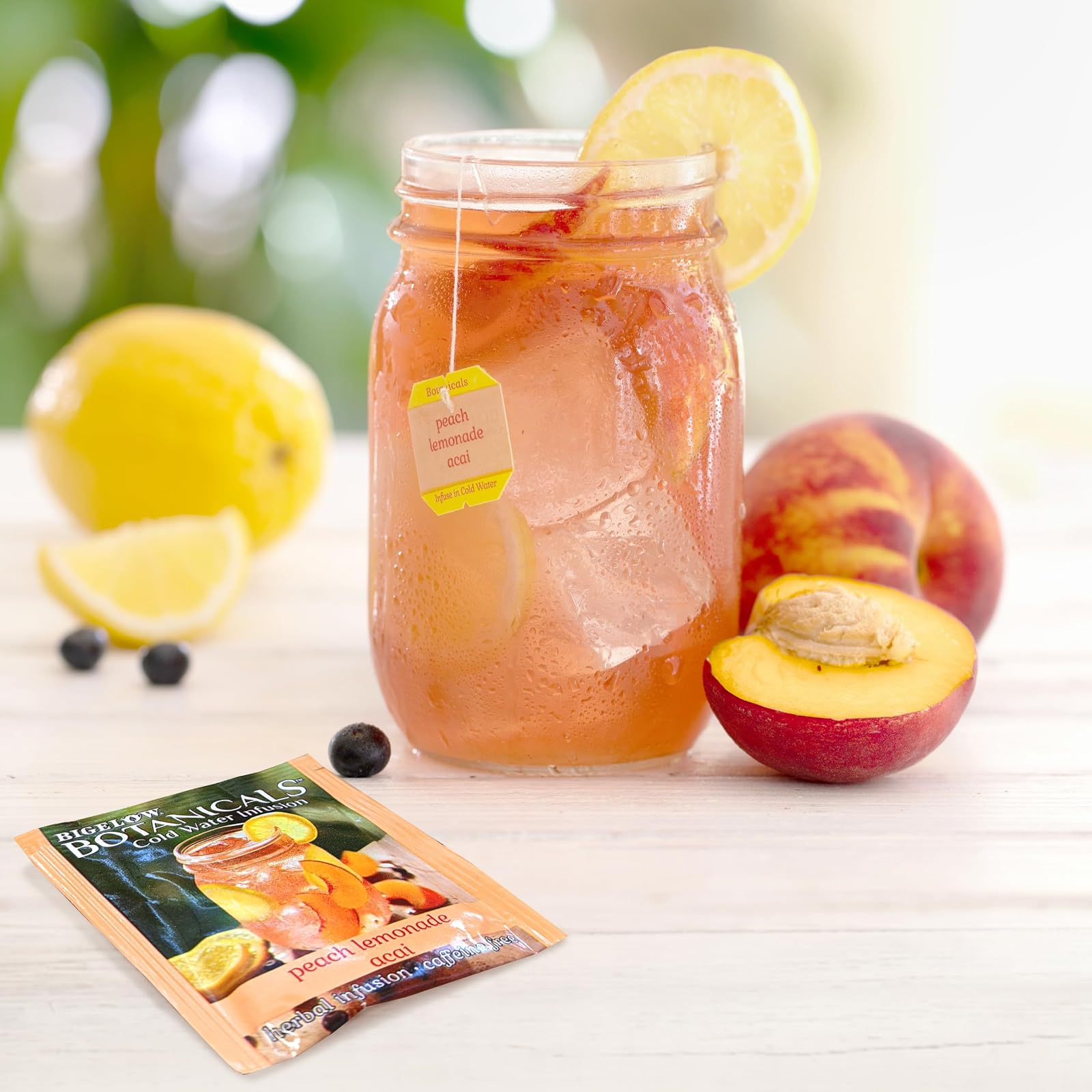 cold water infusion peach tea